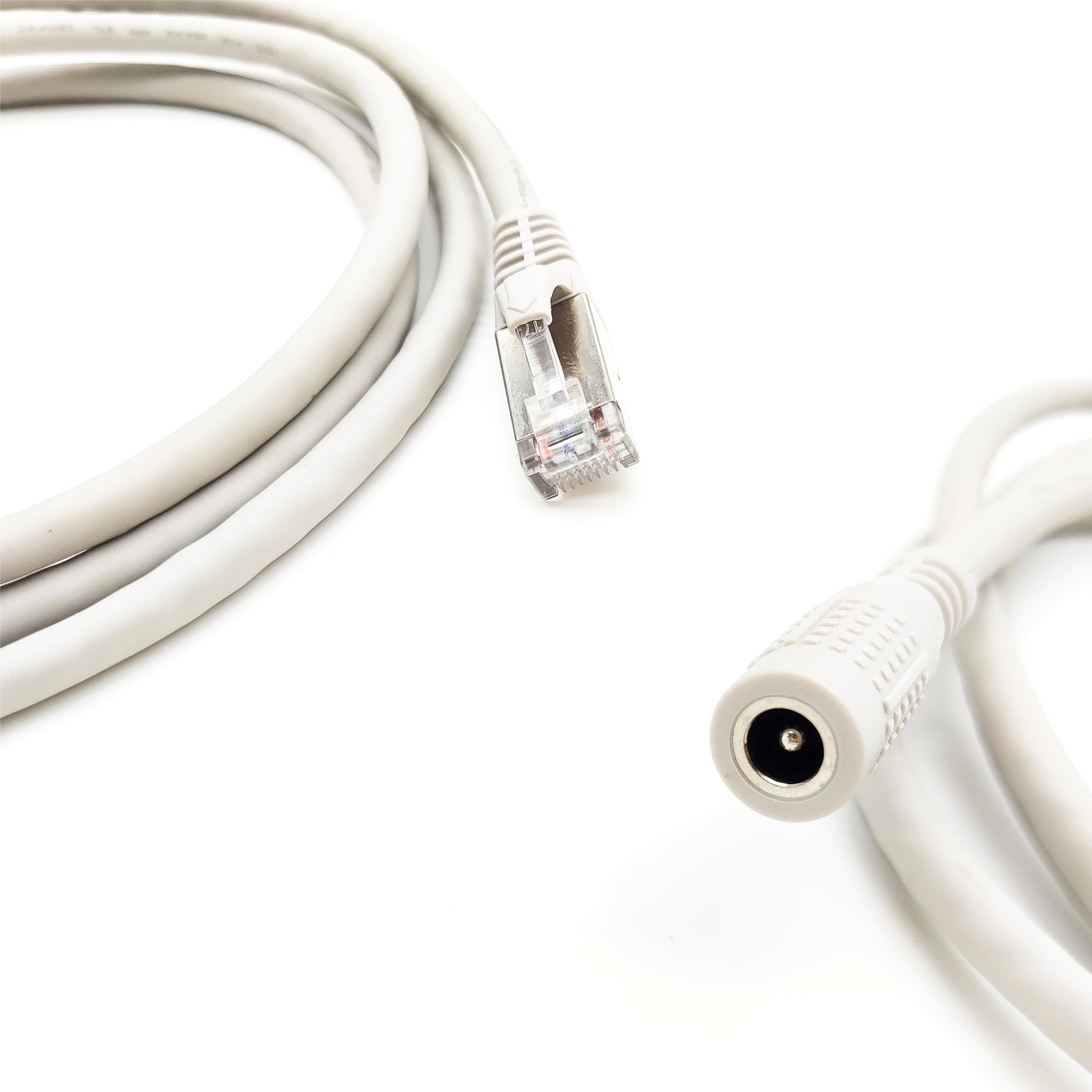 RJ45 To DC Female Connector Custom RJ45 Cables 150mm